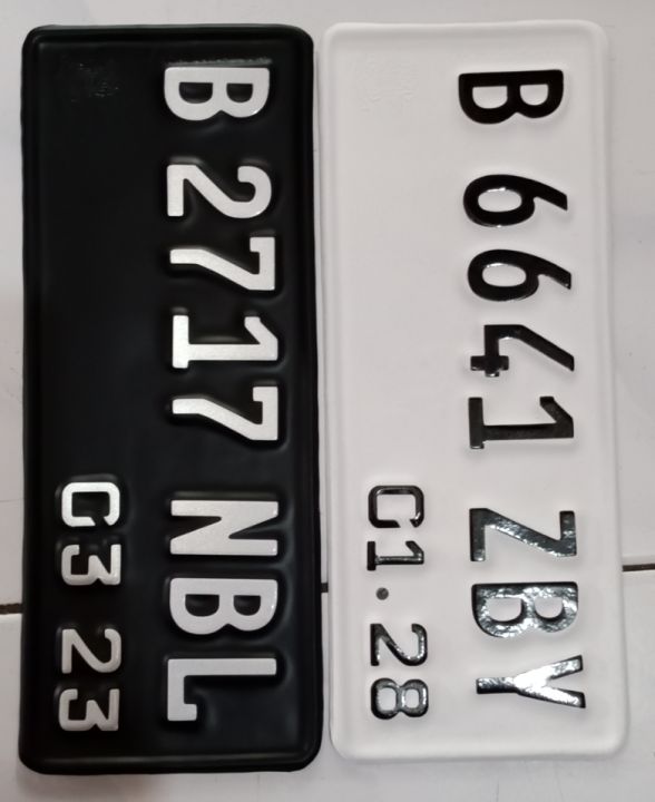 PLAT NOMOR MOTOR FONT BARU PAKE LOGO KORLANTAS POLRI TIMBUL | Lazada ...