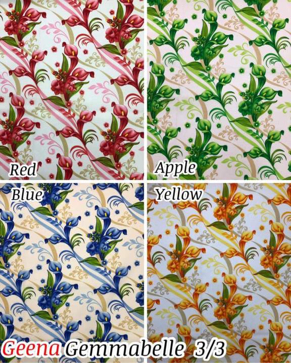 Geena Printed Silk Sold Per Yard : GEMMABELLE DESIGN ( 60 INCHES WIDTH ...