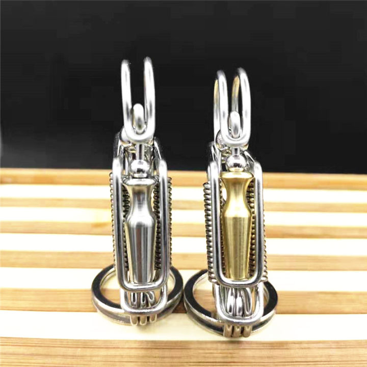 Homemade Men Welding Wire Waist Hanging Handmade Keychain 304 Stainless ...