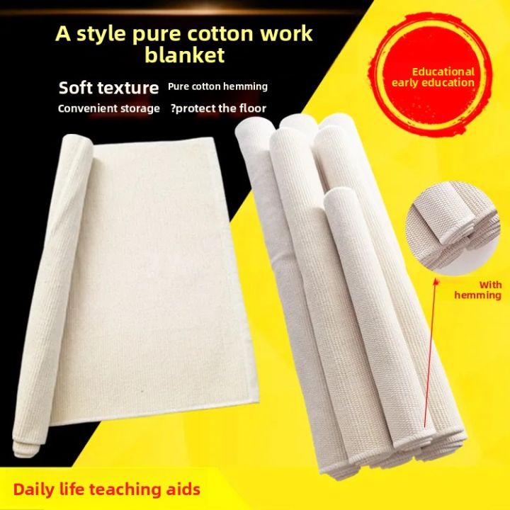 Pure Cotton Montessori Educational Toys Work Rug Floor Mat for ...