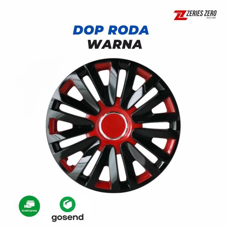Dop Roda Cover Velg Universal 13/14 Inch warna hitam merah Zerieszero ...
