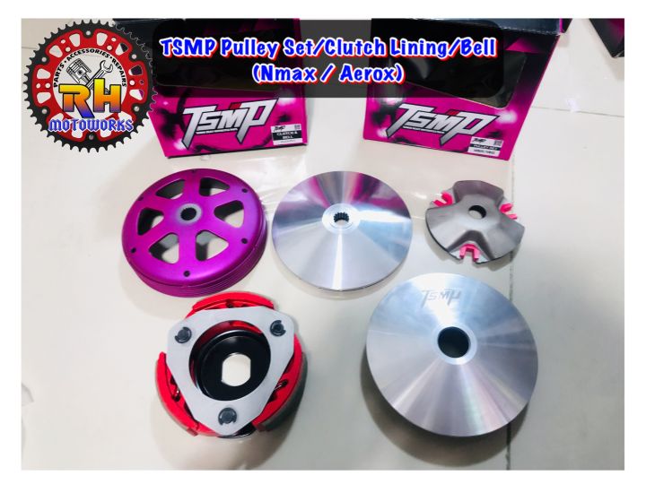 TSMP CVT Parts for Nmax/ Aerox (Pulley Set/Clutch Lining/Clutch Bell ...