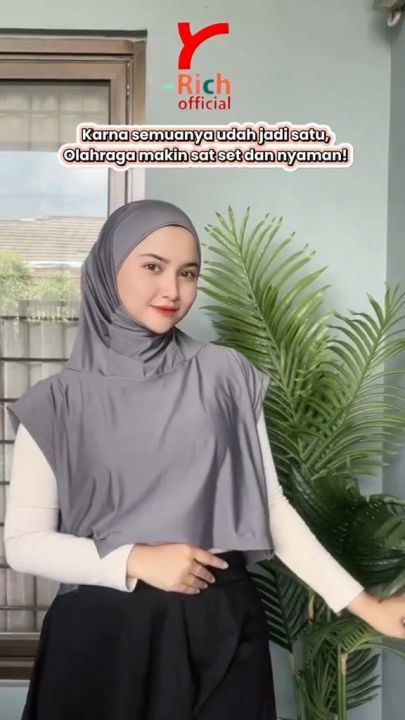Yrich - Hijab Rompi Instan Vest Olahraga Wanita Terbaru Sport Kekinian ...