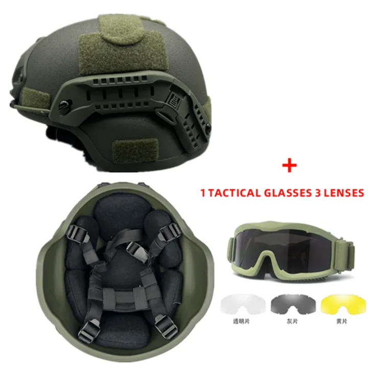UHMWPE High Cut Ballistic Helmet MICH2000 With Wendy 2 Generation ...