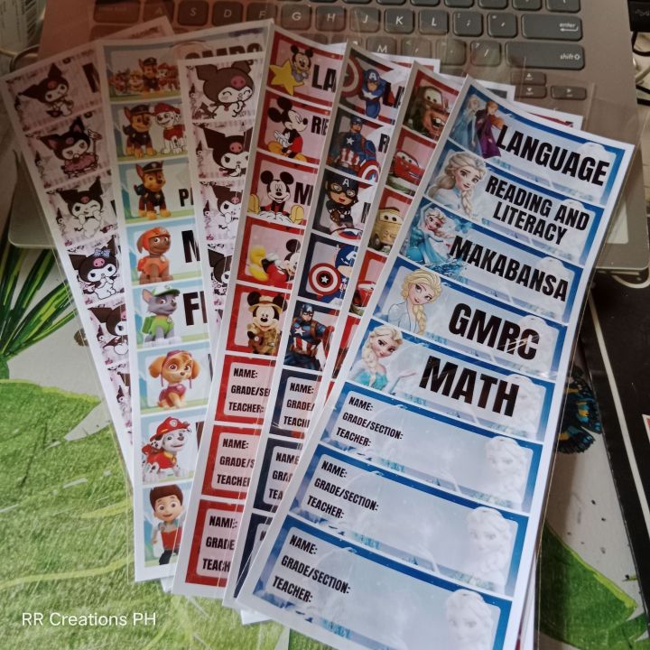 8PCS PER SET | SUBJECT LABEL STICKER | RR Creations Ph | Lazada PH