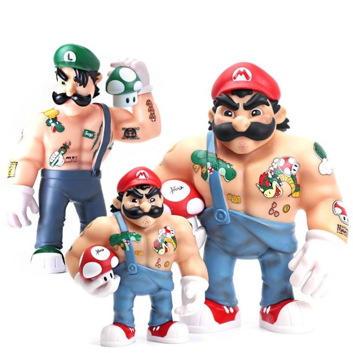 ToyStory 20CM Muscle Super Mario PVC Action Toy Figure Strong Mario ...