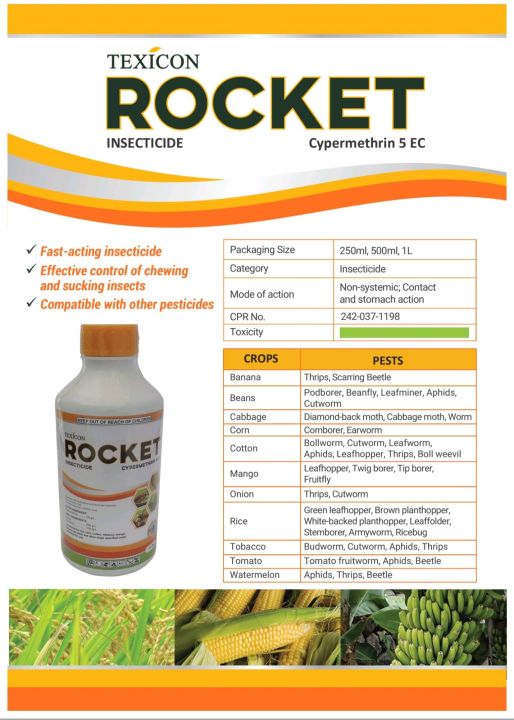 Rocket Cypermethrin 5EC Insecticide 1 Liter | Lazada PH