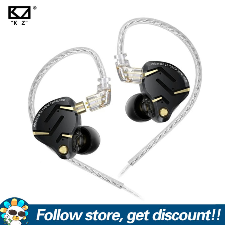 Kz Zs12 Pro 2หูฟังชนิดใส่ในหู1dd 5ba ไฮบริดสถาปัตยกรรมอะคูสติกหูฟัง