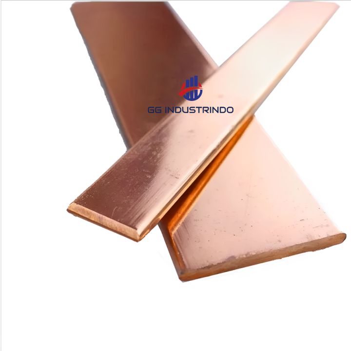 PLAT TEMBAGA BUSBAR TEBAL 5MM UKURAN 20MM X 1METER/TEMBAGA MURNI TIPE ...