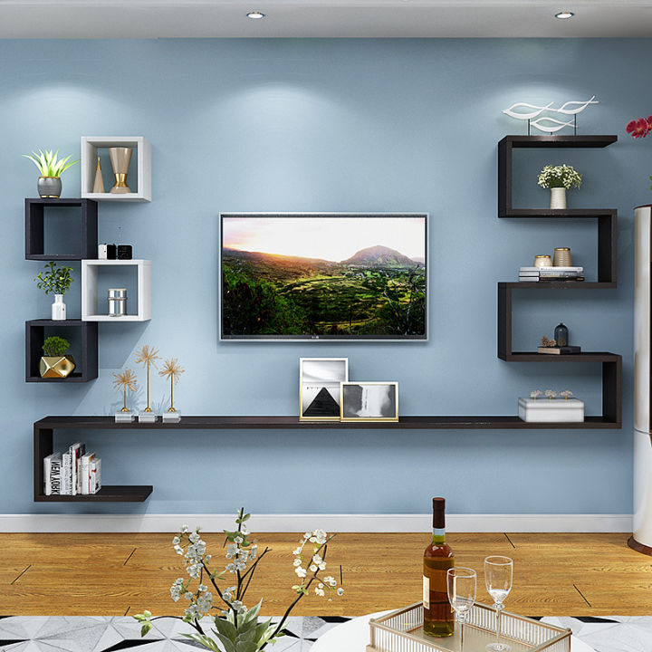 TV Rack COD Wall Shelf Modern Minimalist Wall-mounted TV Cabinet Living ...