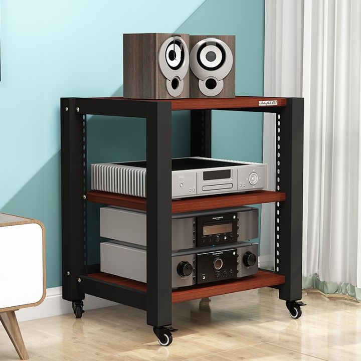 Multi-Layer Adjustable Amplifier Frame Steel Wood Audio Appliance Rack ...