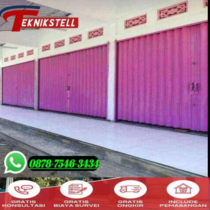 Folding gate besi slat 0.4mm / pintu rolling door / pintu warung ...