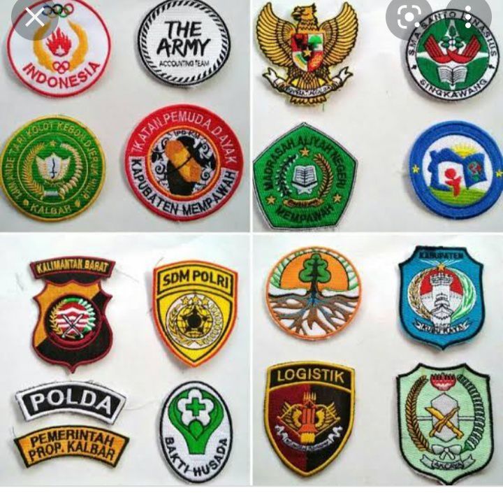 patch bordir logo sekolah logo garuda dan lain2nya rapi dan murah ...