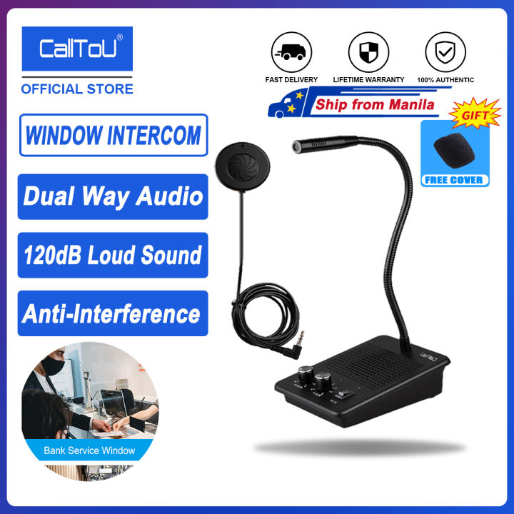 Calltou Window Speaker Intercom System Dual Way Window Intercom System ...