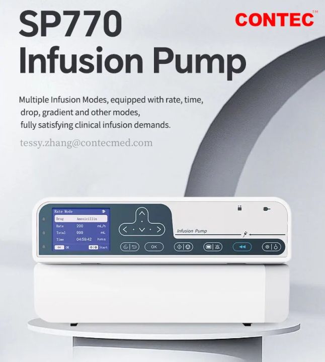 CONTEC SP770 SP750 volumetric infusion pump Flow control alarm Accurate ...
