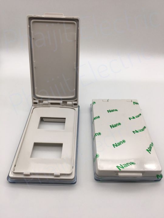 ฝาครอบกันน้ำ สีขาว NANO (ใช้กับอุปกรณ์พานาโซนิค รุ่น WEGได้) 1ข่อง ,2 ...