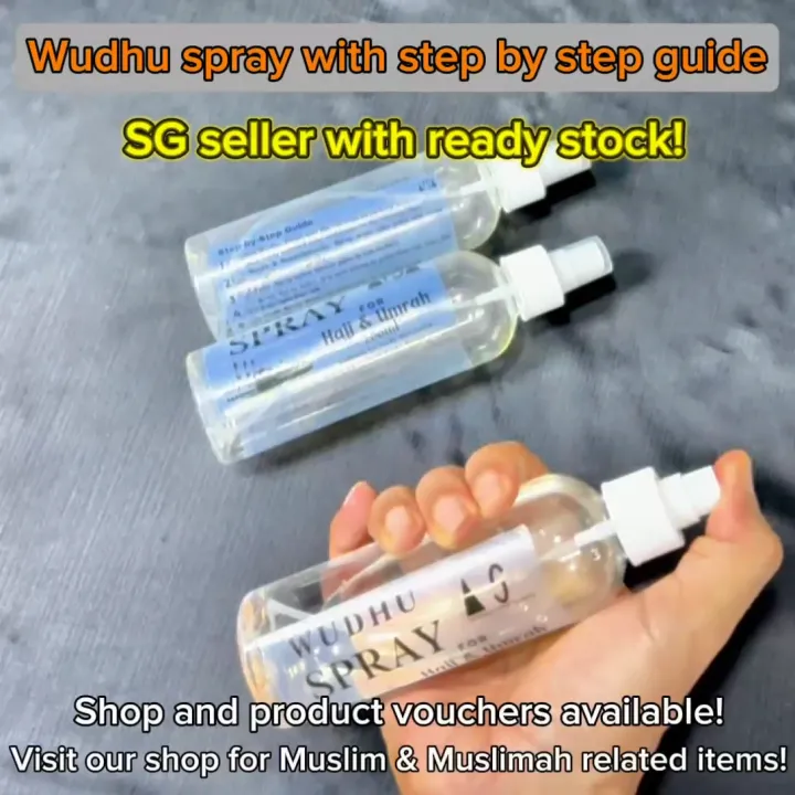 Hajj & Umrah Travel-Friendly Ablution Spray with Portable Guide Sheet ...