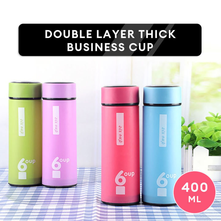 Kolan 400ml Double Layer Hot and Cold Cup Bottle Tumbler Creative Leakproof Water Cup kitchen ...