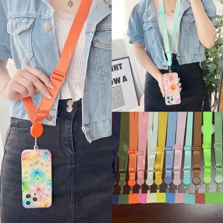 2 in 1 Wide Version Phone Lanyard Sling Neck Rope Detachable Universal ...