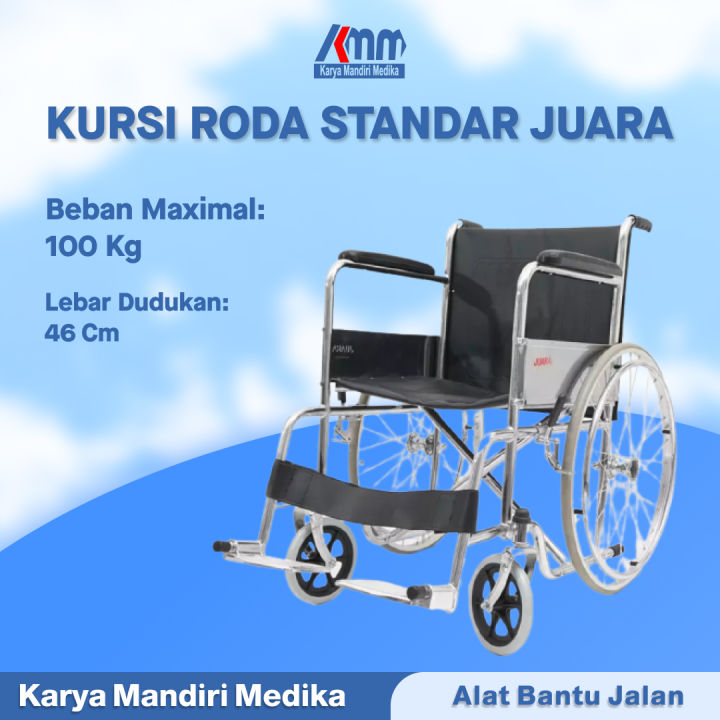 Juara JM 03 Kursi Roda Standart Rumah Sakit Wheelchair Murah | Lazada ...