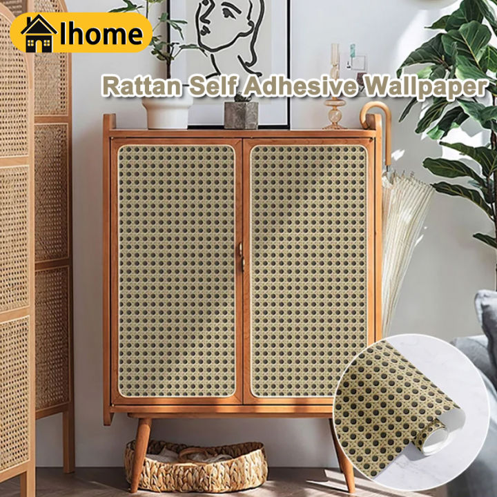 Rattan Wallpaper Self Adhesive Cabinet Stickers Cane Contact Paper ...