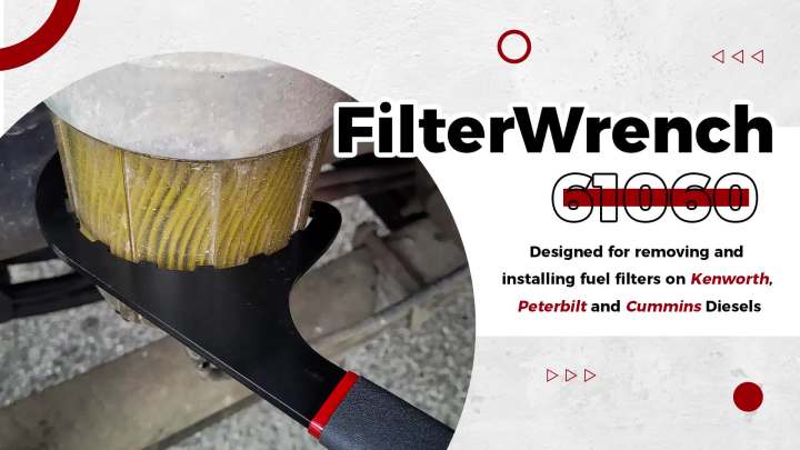61060 Diesel Fuel Filter Wrench, fit for Paccar, Kenworth, Peterbilt ...