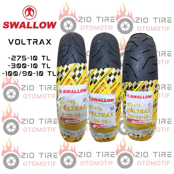 BAN LUAR RING 10 TUBELESS SWALLOW VOLTRAX BERBAGAI VARIAN UKURAN ...