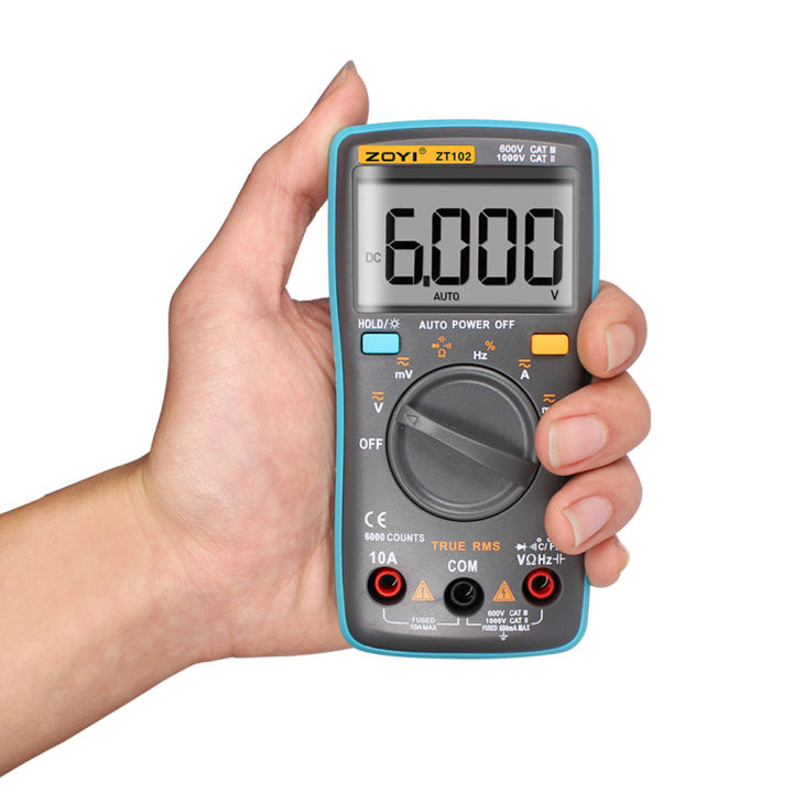 ZOYI Digital Multimeter ZT-102 Auto Range 6000 Count AC/DC Ammeter ...