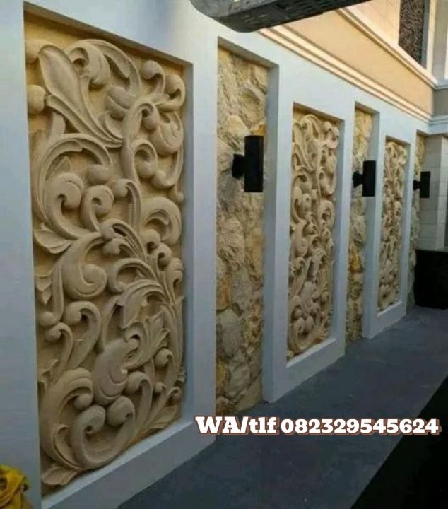 Relief Batu Alam Ukir Dinding Minimalis Motif Klasik | Lazada Indonesia