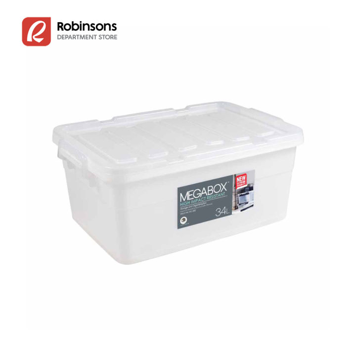 Megabox 34L Storage Box (Clear) | Lazada PH