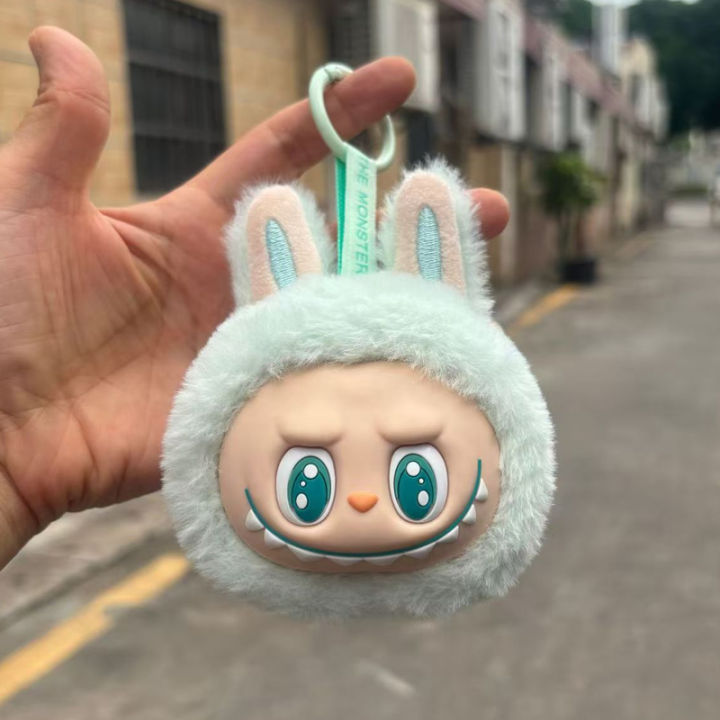 Labubu V2พวงกุญแจแบบห่วงจี้ตุ๊กตายัดนุ่น (ไม่มีป๊อปมาร์ท) | Lazada.co.th