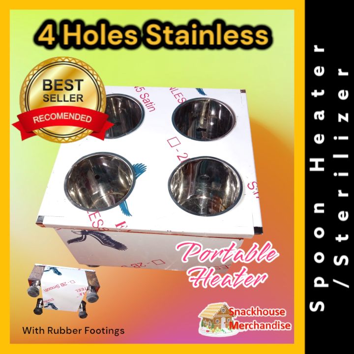 4 HOLES ELECTRIC SPOON AND FORK WET HEATER STEAMER STERILIZER ...