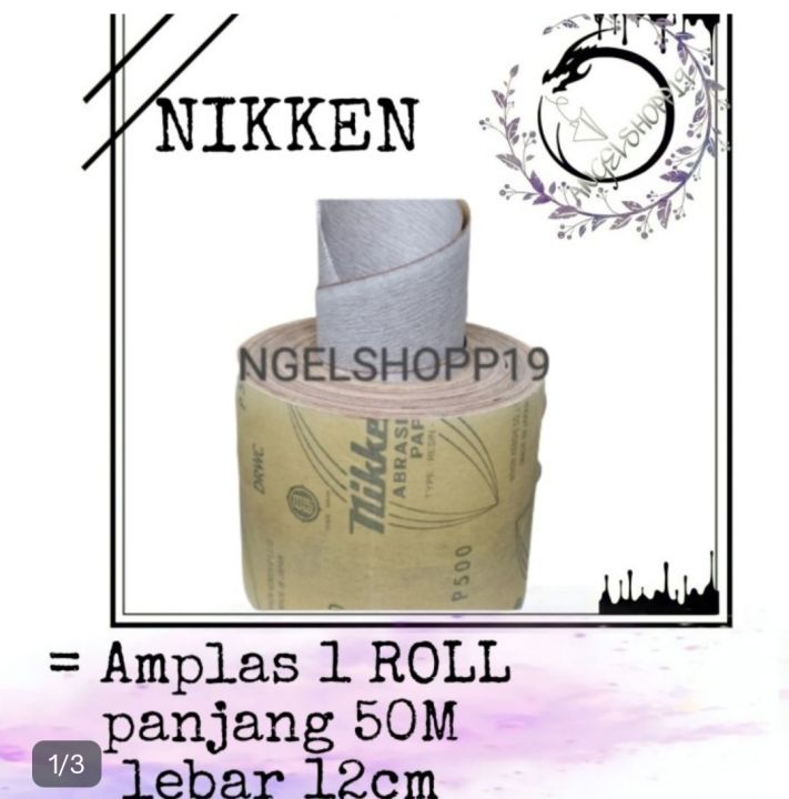 Amplas Roll NIKKEN Grit 500 KERTAS PUTIH Gelombang astroid | Lazada ...