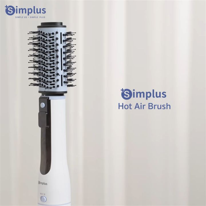 SimplusPink 3 in 1 Hot Air Brush Hair Blower Hair Dryer Straightener ...