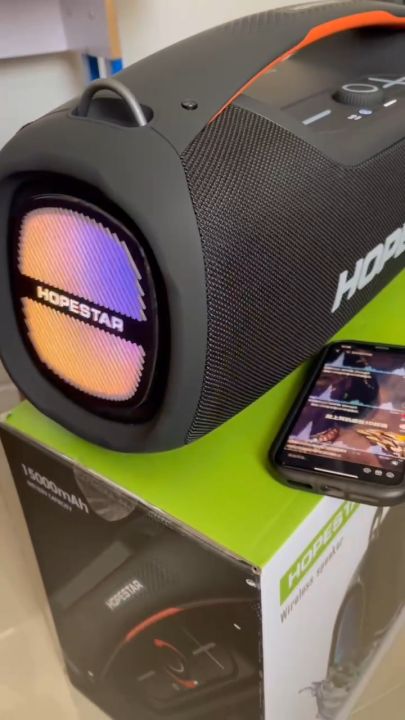Hopestar A60 ลำโพงบลูทูธใหม่ล่าสุด 100 วัตต์ ฟรี ไมค์ 1 อัน ลำโพง 5 ดอก ...