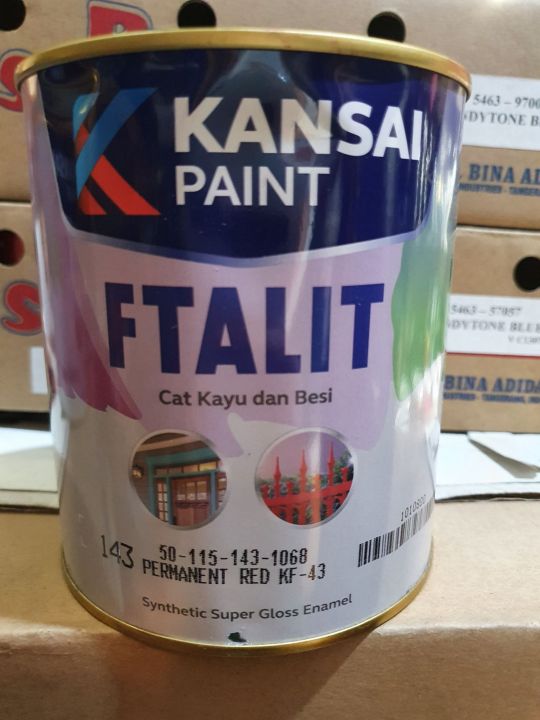 CAT FTALIT KAYU & BESI PERMANENT RED KF -43 1kg | Lazada Indonesia