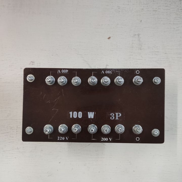 Trafo Step Up Down Auto 3 phase 380V/400V - 200V/220V 100 Wat | Lazada ...
