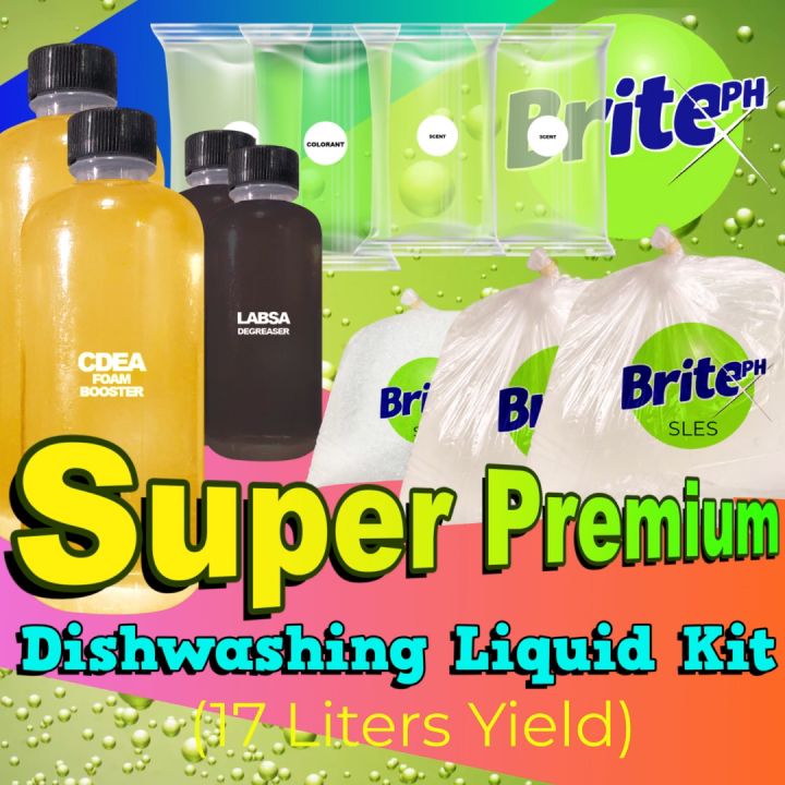 Dishwashing Liquid DIY Kit Super Premium (2x Surfactant, 2x Foam ...