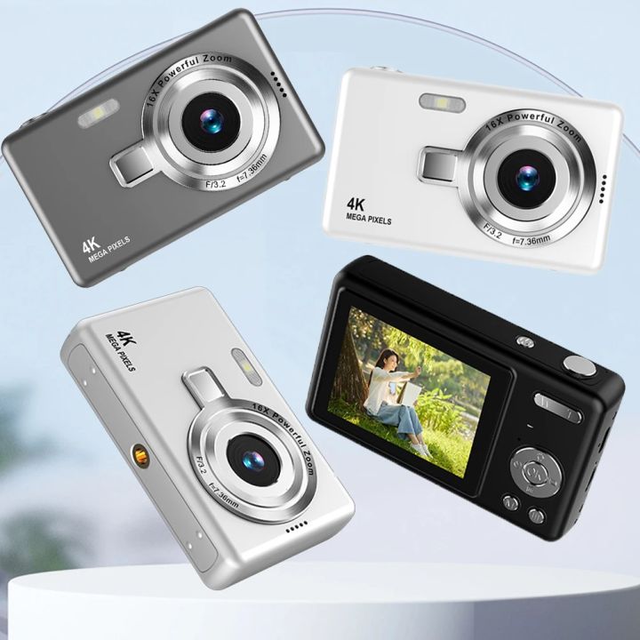 4K HD 1080P Digital Camera Portable 2.4 Inch IPS Screen Mini Camera 16X ...
