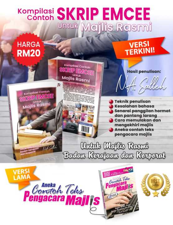 Kompilasi Contoh Skrip Emcee Untuk Majlis Rasmi | Lazada