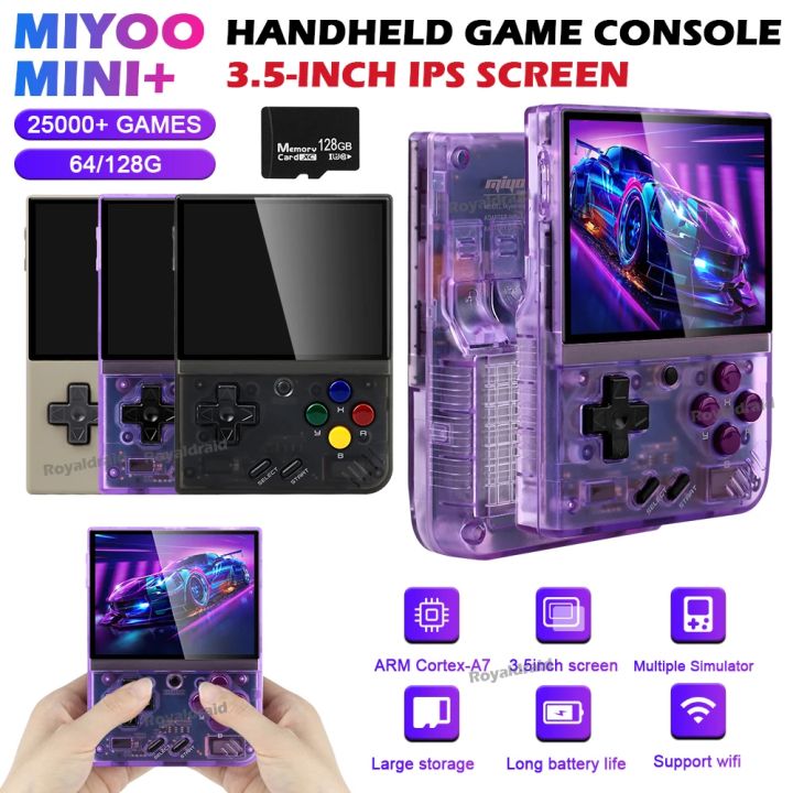 MIYOO Mini Plus V3 Retro Handheld Game Console 3.5" IPS HD Screen ...