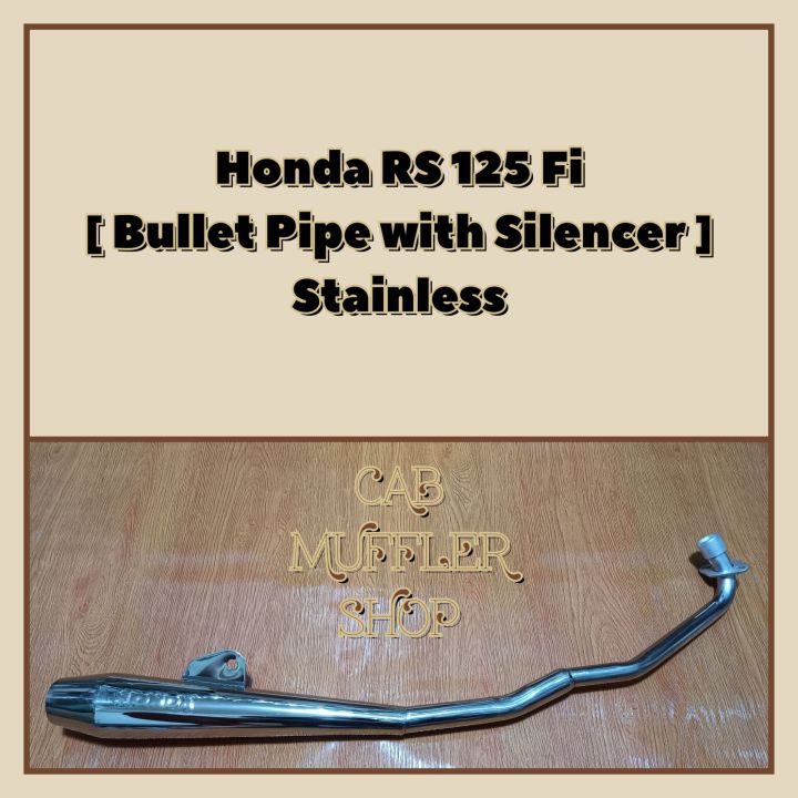 Honda RS 125 Fi - Bullet Pipe - [ Stainless ] - [ with Silencer ...