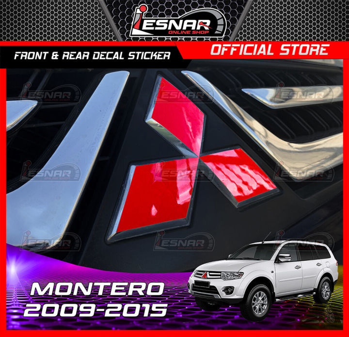 Mitsubishi Montero Sport 2009-2015 Front and Rear Logo Decal Sticker ...