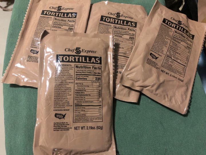 MRE Tortillas. แผ่นแป้ง 1 ซองบรรจุ 2 แผ่น อาหารพร้อมทาน | Lazada.co.th