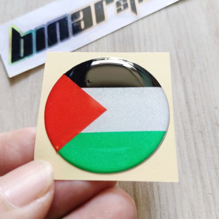 STIKER TIMBUL EMBLEM BENDERA PALESTINA BULAT | Lazada Indonesia