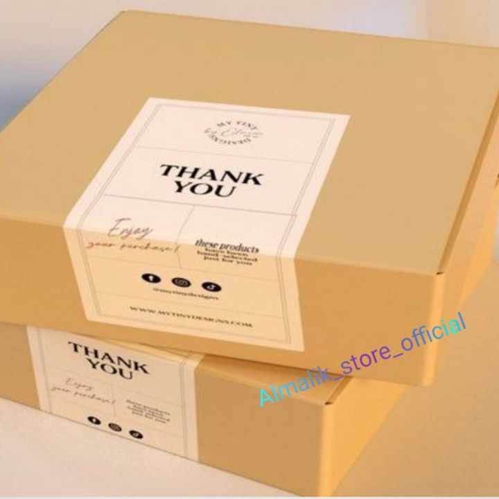 Stiker box panjang segel pengiriman glossy sticker label murah kemasan ...