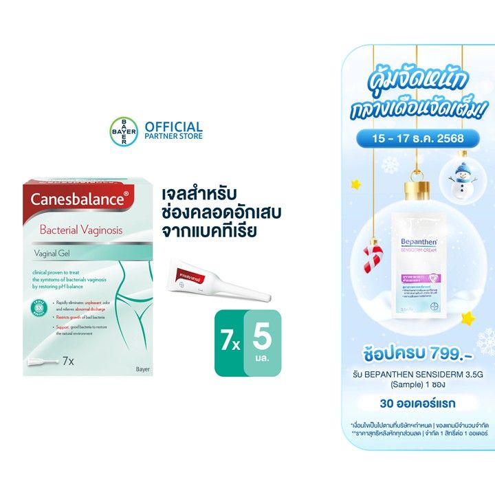 Canesbalance คาเนสบาลานซ์ เจลสำหรับช่องคลอดอักเสบจากเชื้อแบคทีเรีย ลด ...