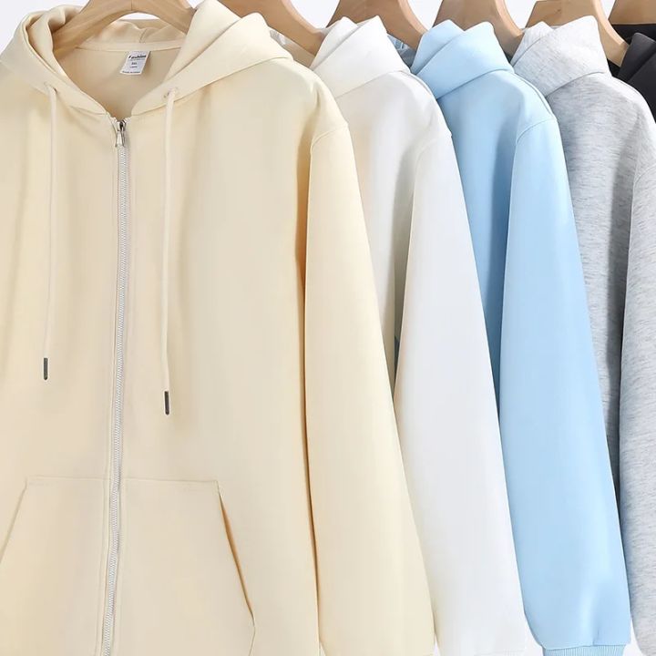 Heavyweight Pure Color Long Sleeve Open Cardigan Jacket Early Autumn ...