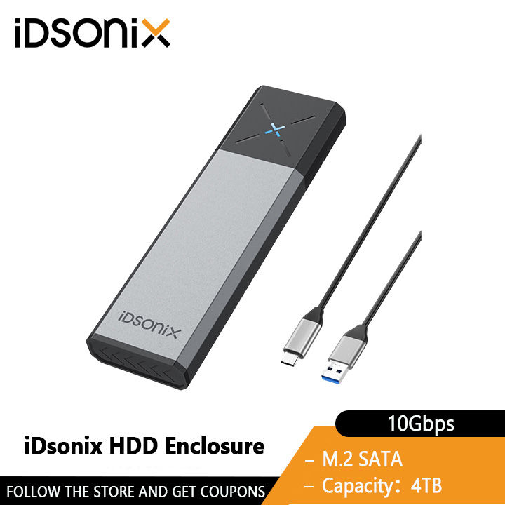 IDsonix M.2 NVMe SSD Enclosure 10Gbps 5Gbps NVMe SATA เป็น USB 3.1 Gen2 10 Gbps NVMe PCI-E Dual ...