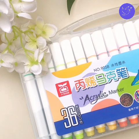 Tropical Blue Acrylic Marker Pen 12/24/36/72 Colour Paint Set Colourful ...